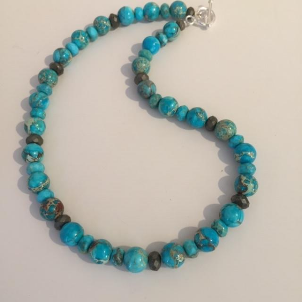 AQUA IMPRESSION JASPER NECKLACE – Laura Moore Designs
